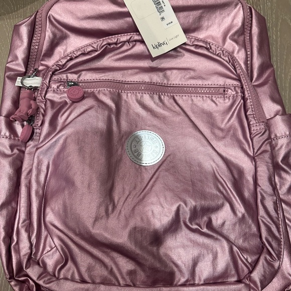 Kipling | Bags | Kipling Metallic Pink Backpack Posey Seoul | Poshmark